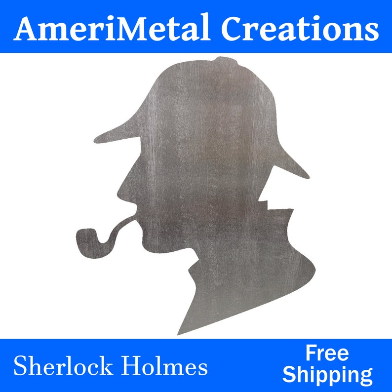 Sherlock Holmes Metal Cutout Shape, Wall Art Decoration for Home ...