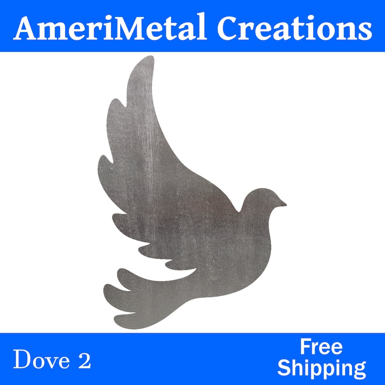 Dove 2 Metal Cutout Shape, Wall Art Decoration for Home, Farmhouse ...