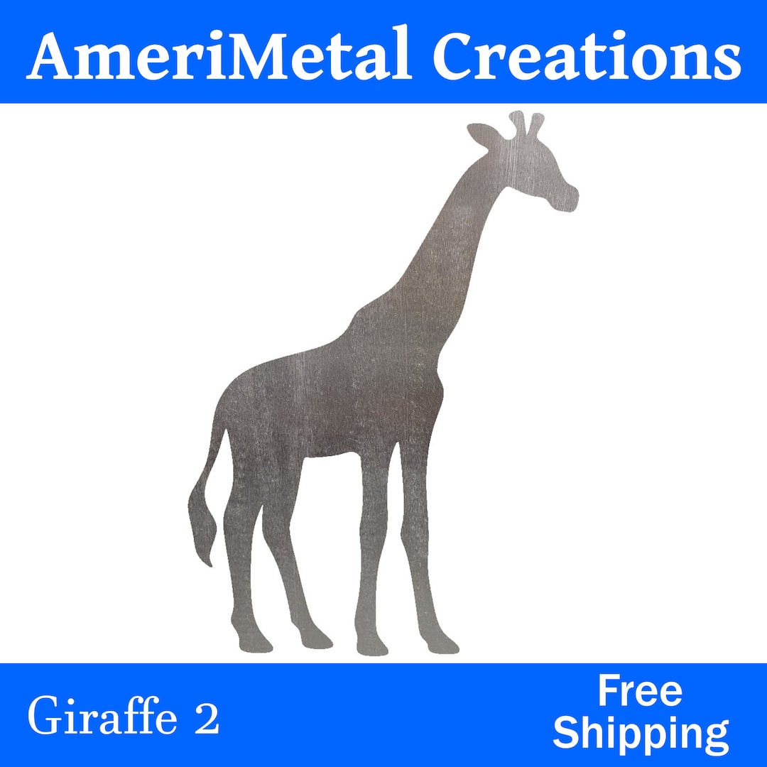Giraffe 2 Metal Cutout Shape, Wall Art Decoration for Home, Farmhouse Style Crafting Project ...