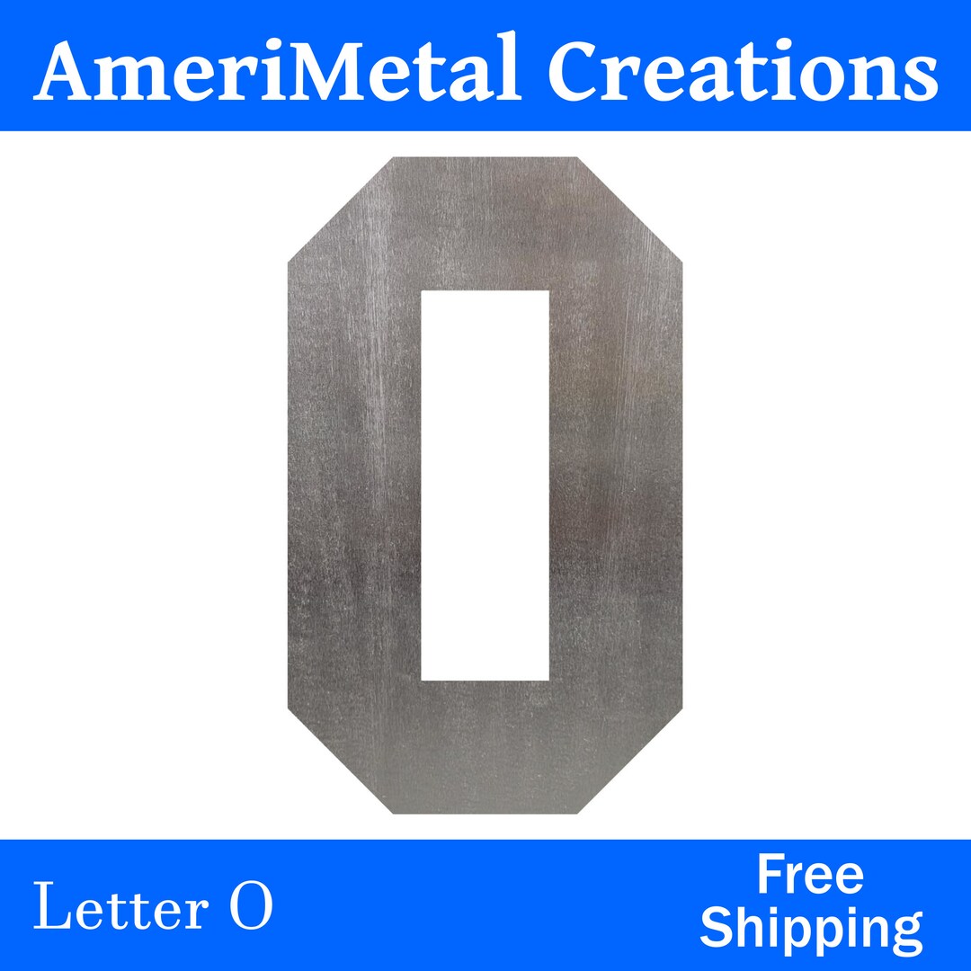 Letter O Metal Cutout Shape, Wall Art Decoration for Home, Farmhouse ...