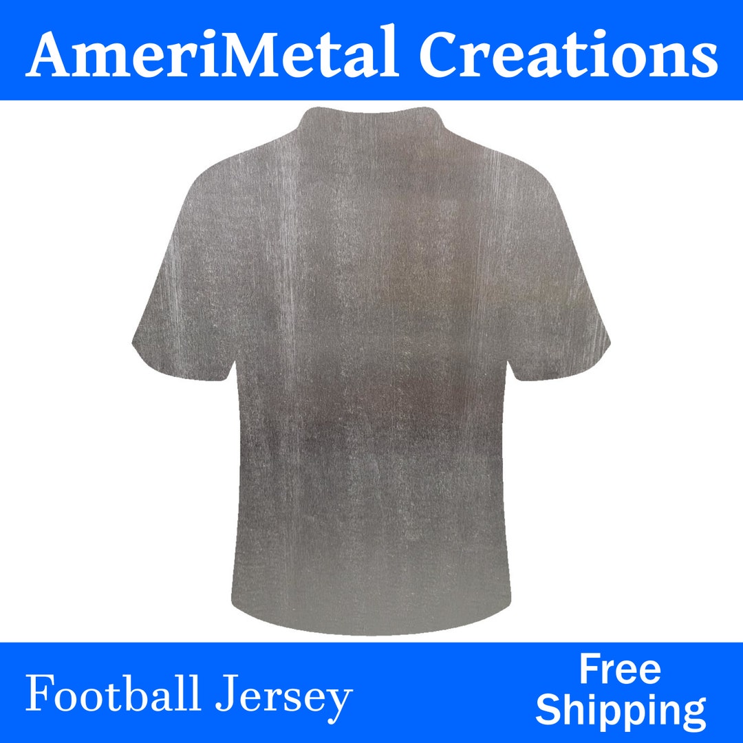 Football Jersey Metal Cutout Shape, Wall Art Decoration for Home ...