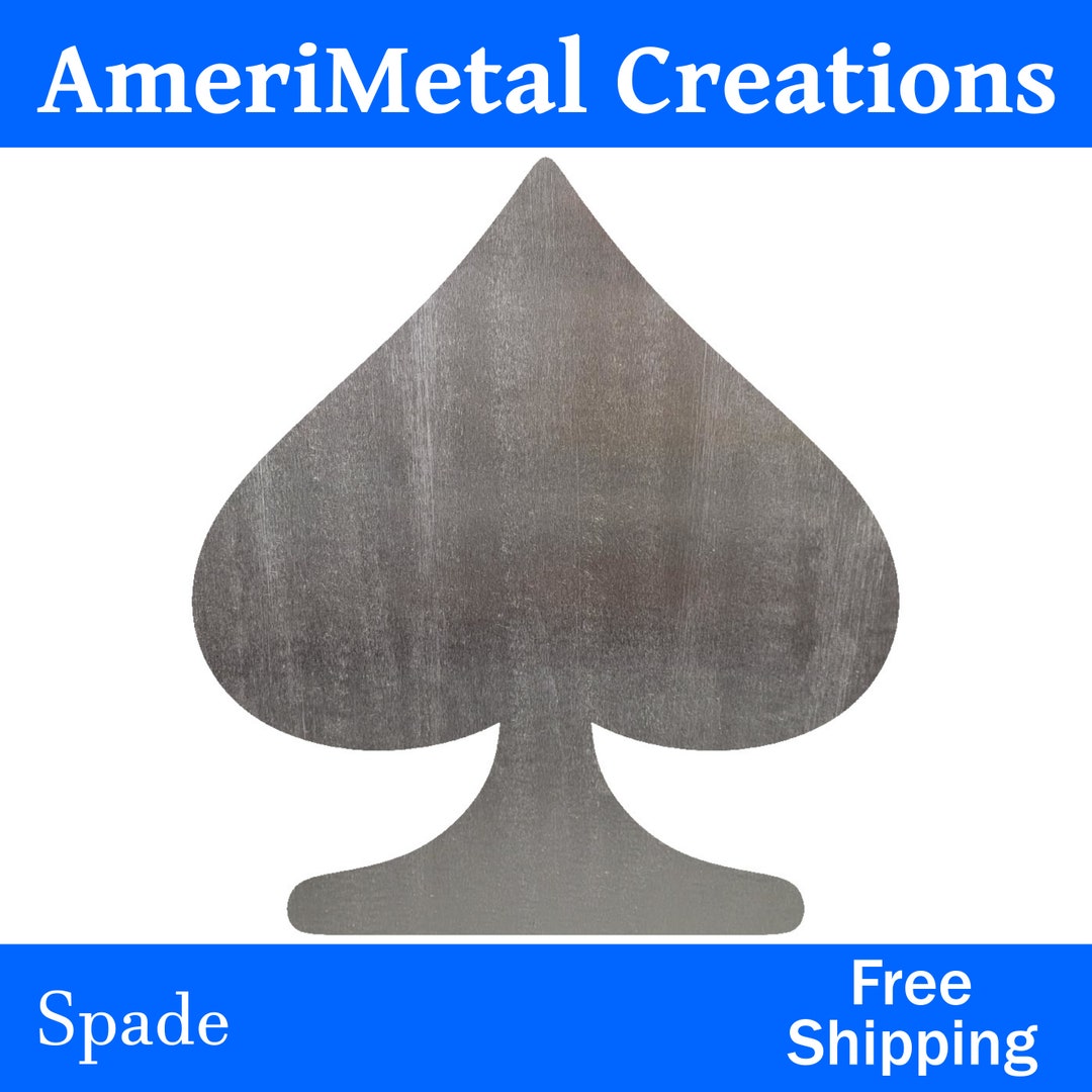 Spade Metal Cutout Shape, Wall Art Decoration for Home, Farmhouse Style ...