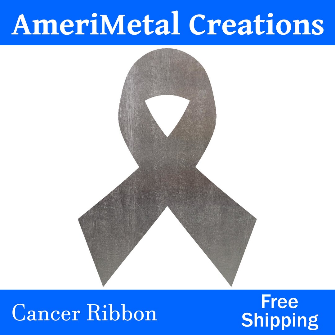 Cancer Ribbon Metal Cutout Shape, Wall Art Decoration for Home ...