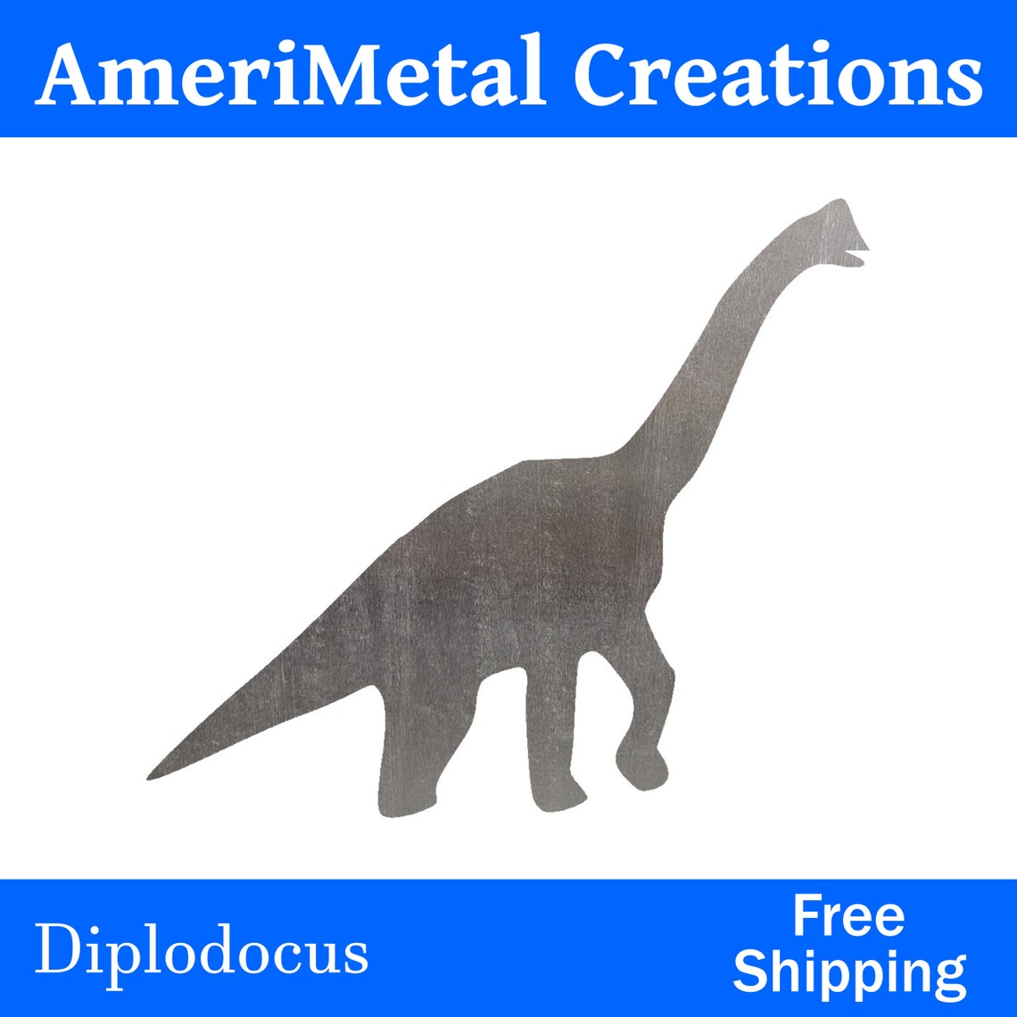 Diplodocus Metal Cutout Shape, Wall Art Decoration for Home, Farmhouse Style Crafting Project ...
