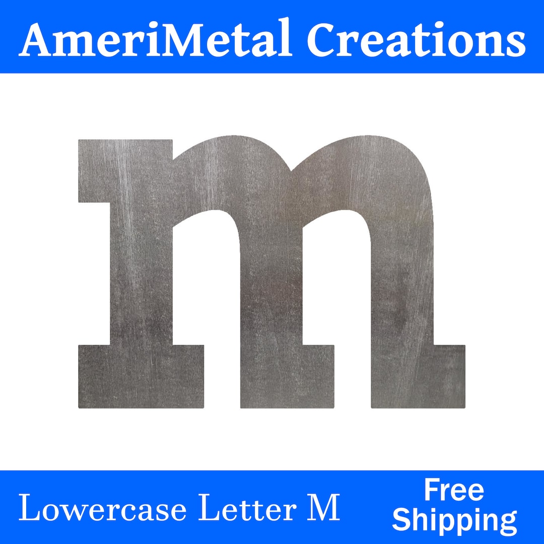 Lowercase Letter M Metal Cutout Shape, Wall Art Decoration for Home ...
