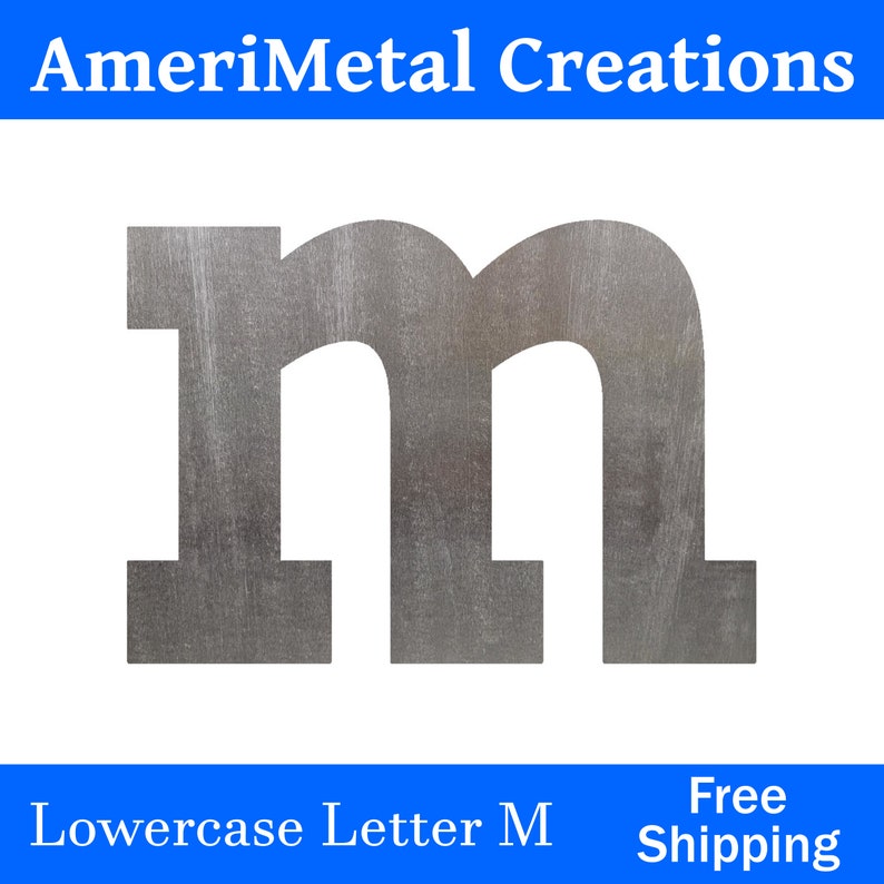 Lowercase Letter M Metal Cutout Shape, Wall Art Decoration for Home ...