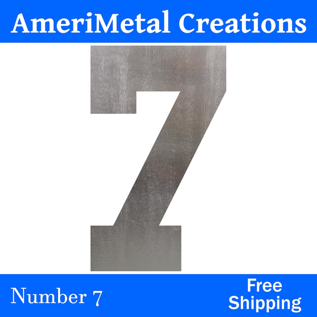Number 7 Metal Cutout Shape, Wall Art Decoration for Home, Farmhouse ...