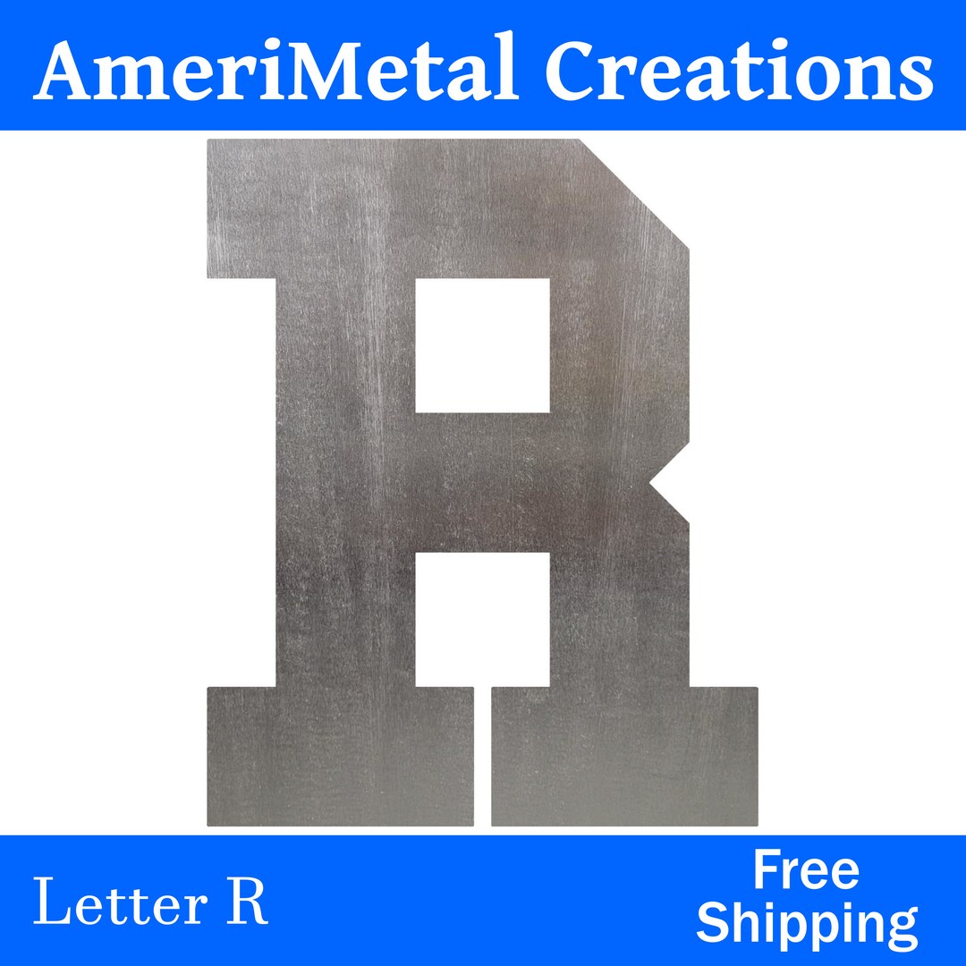 Letter R Metal Cutout Shape, Wall Art Decoration for Home, Farmhouse ...