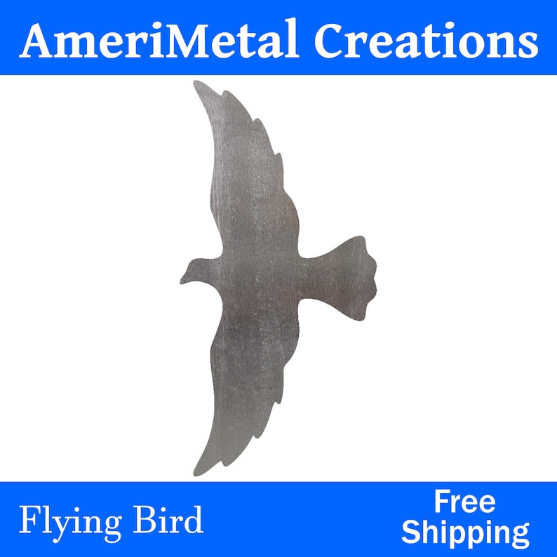 Flying Bird Metal Cutout Shape, Wall Art Decoration for Home, Farmhouse ...