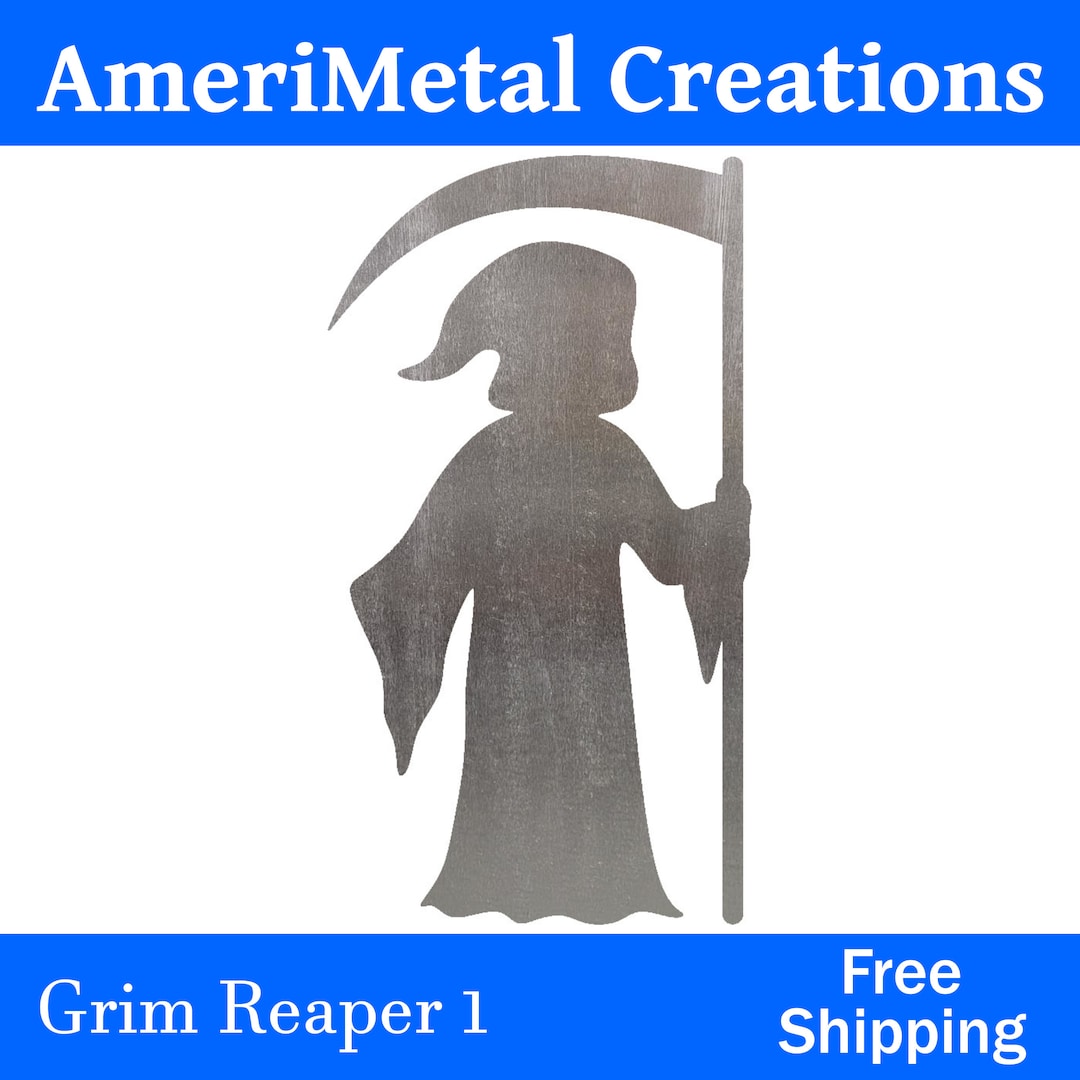 Grim Reaper 1 Metal Cutout Shape, Wall Art Decoration for Home ...