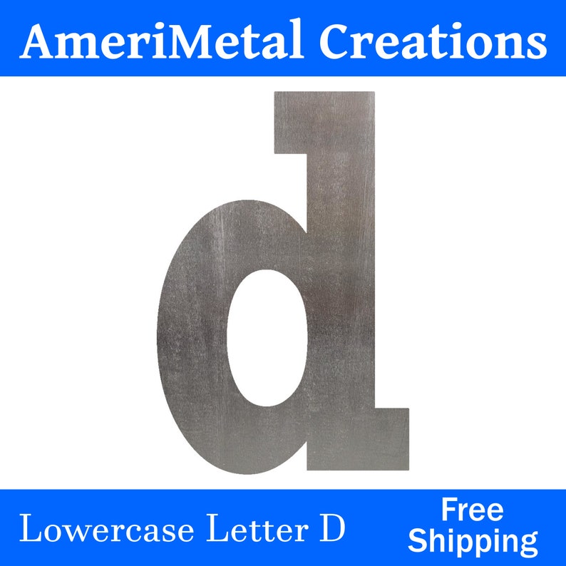 Lowercase Letter D Metal Cutout Shape, Wall Art Decoration for Home ...
