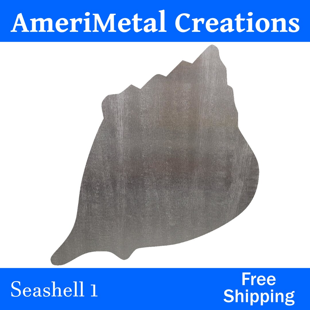 Seashell 1 Metal Cutout Shape, Wall Art Decoration for Home, Farmhouse ...
