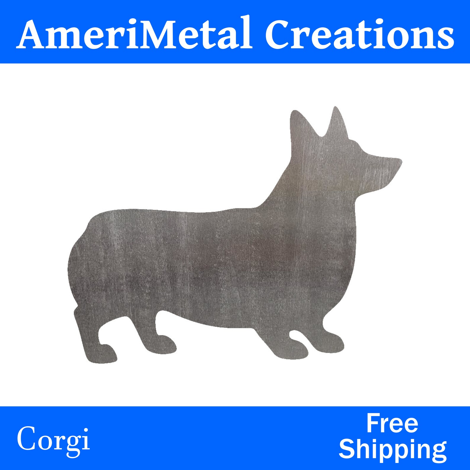 Corgi Metal Cutout Shape, Wall Art Decoration for Home, Farmhouse Style ...