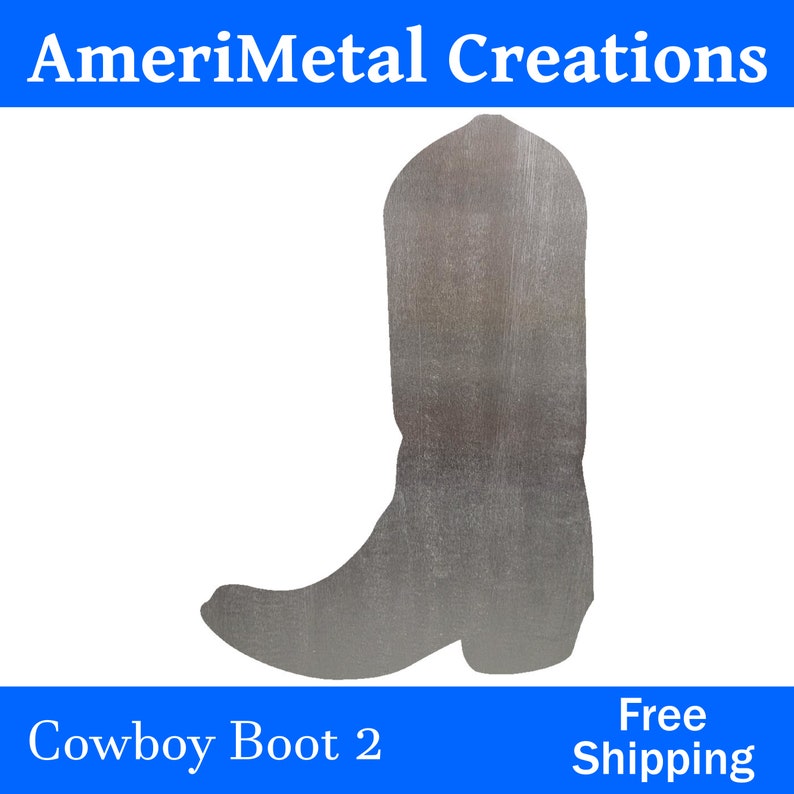 Cowboy Boot 2 Metal Cutout Shape, Wall Art Decoration for Home ...