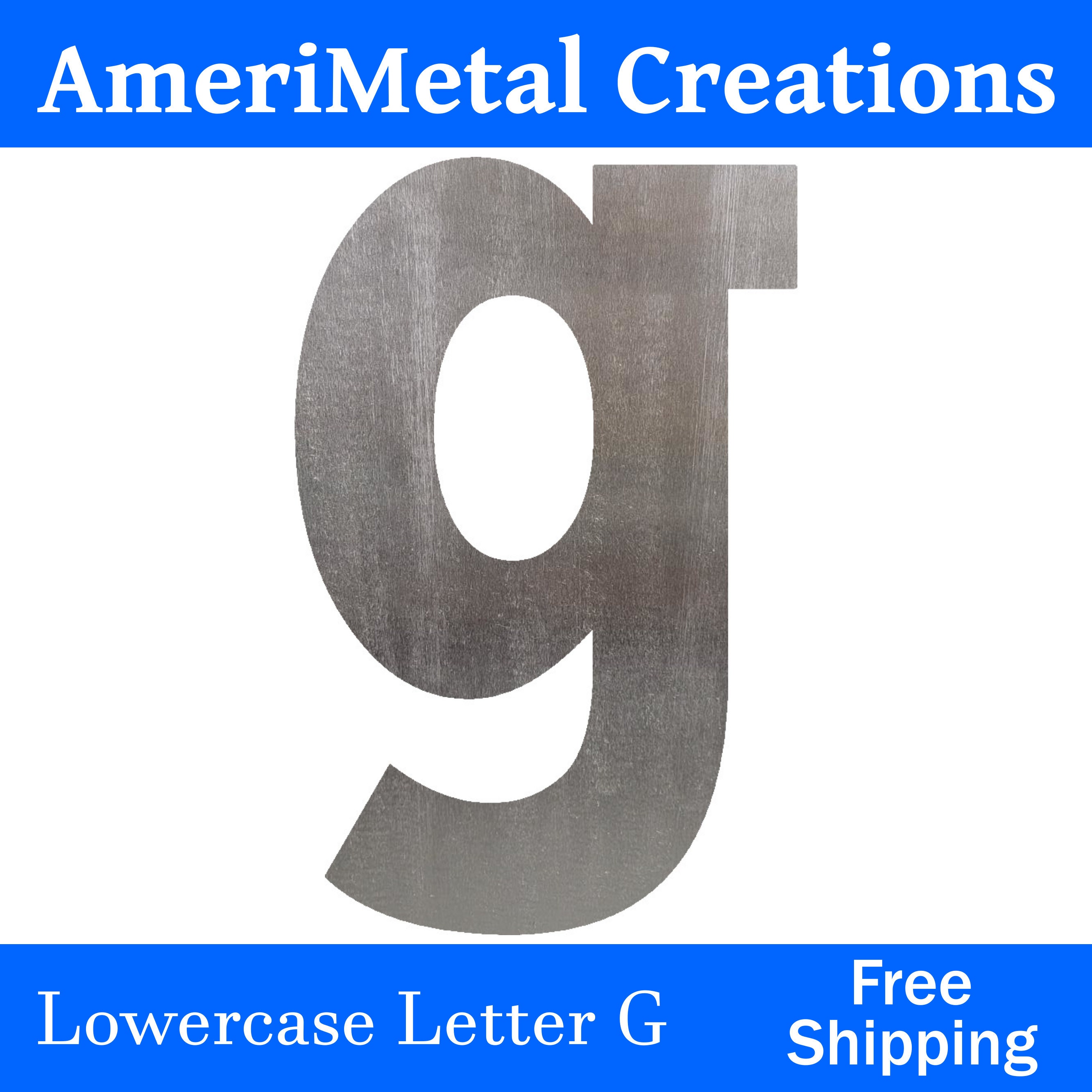 Lowercase Letter G Metal Cutout Shape, Wall Art Decoration for Home ...