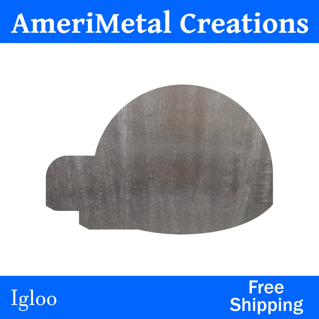 Igloo Metal Cutout Shape, Wall Art Decoration for Home, Farmhouse Style ...
