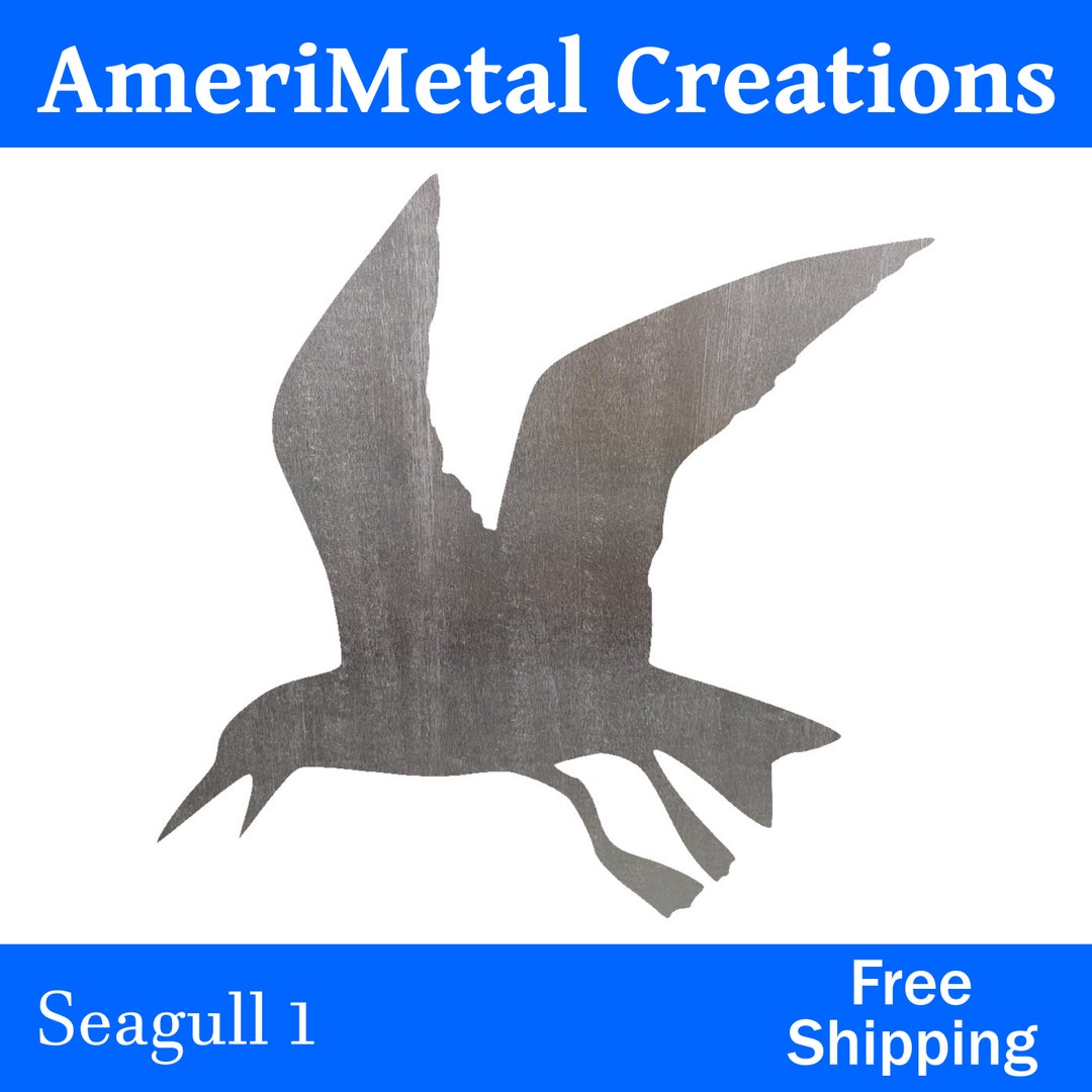 Seagull 1 Metal Cutout Shape, Wall Art Decoration for Home, Farmhouse ...