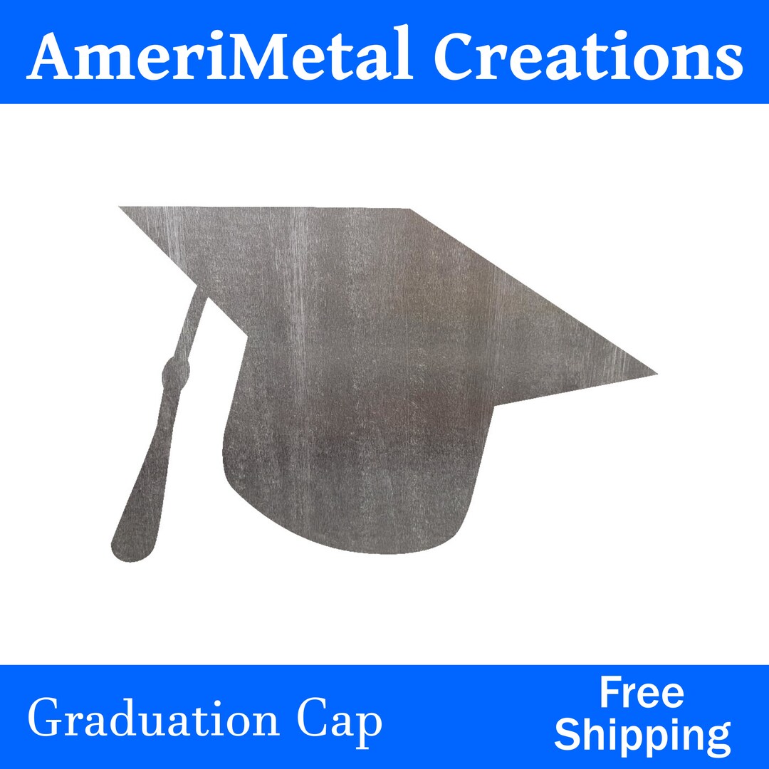 Graduation Cap Metal Cutout Shape, Wall Art Decoration for Home ...