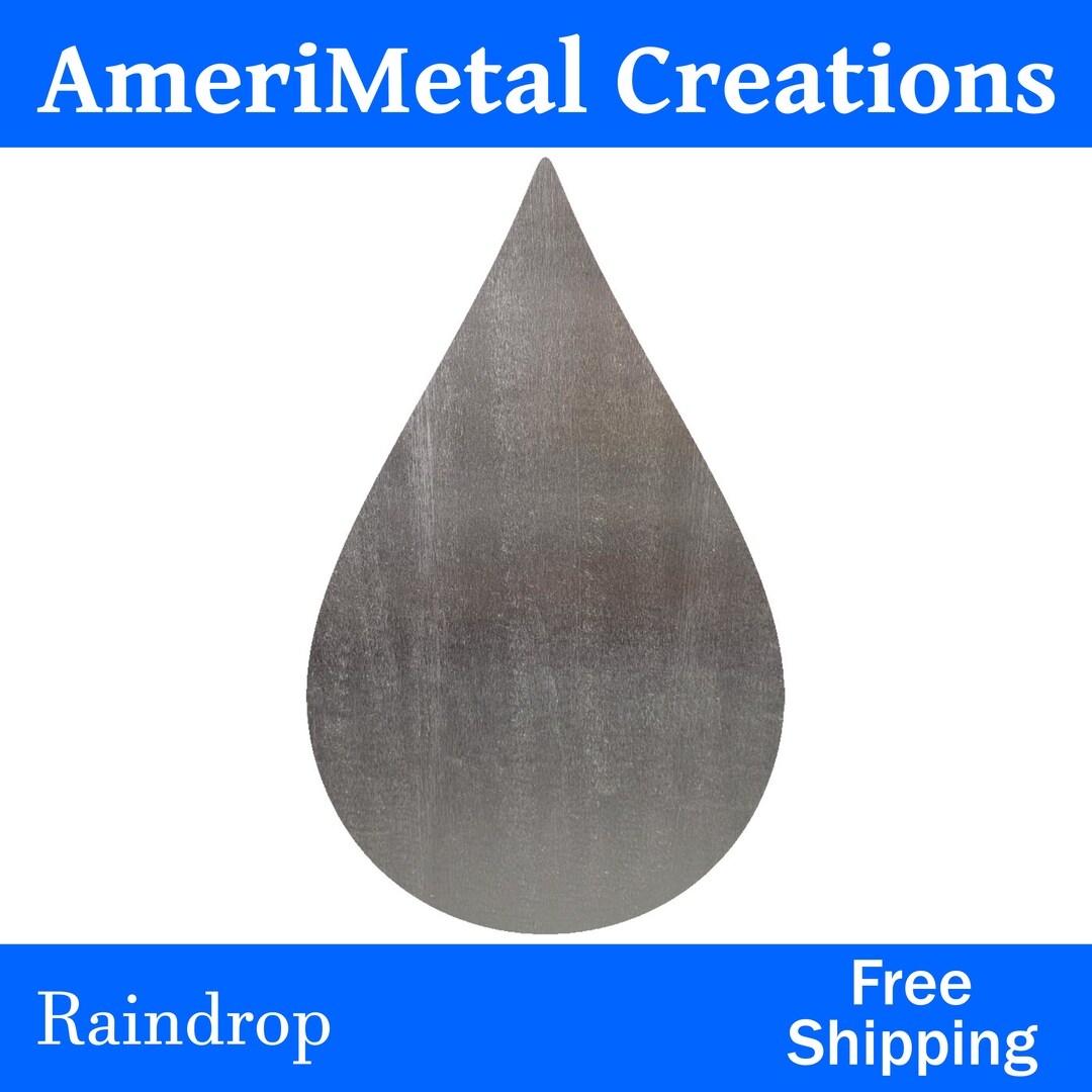 Raindrop Metal Cutout Shape, Wall Art Decoration for Home, Farmhouse ...