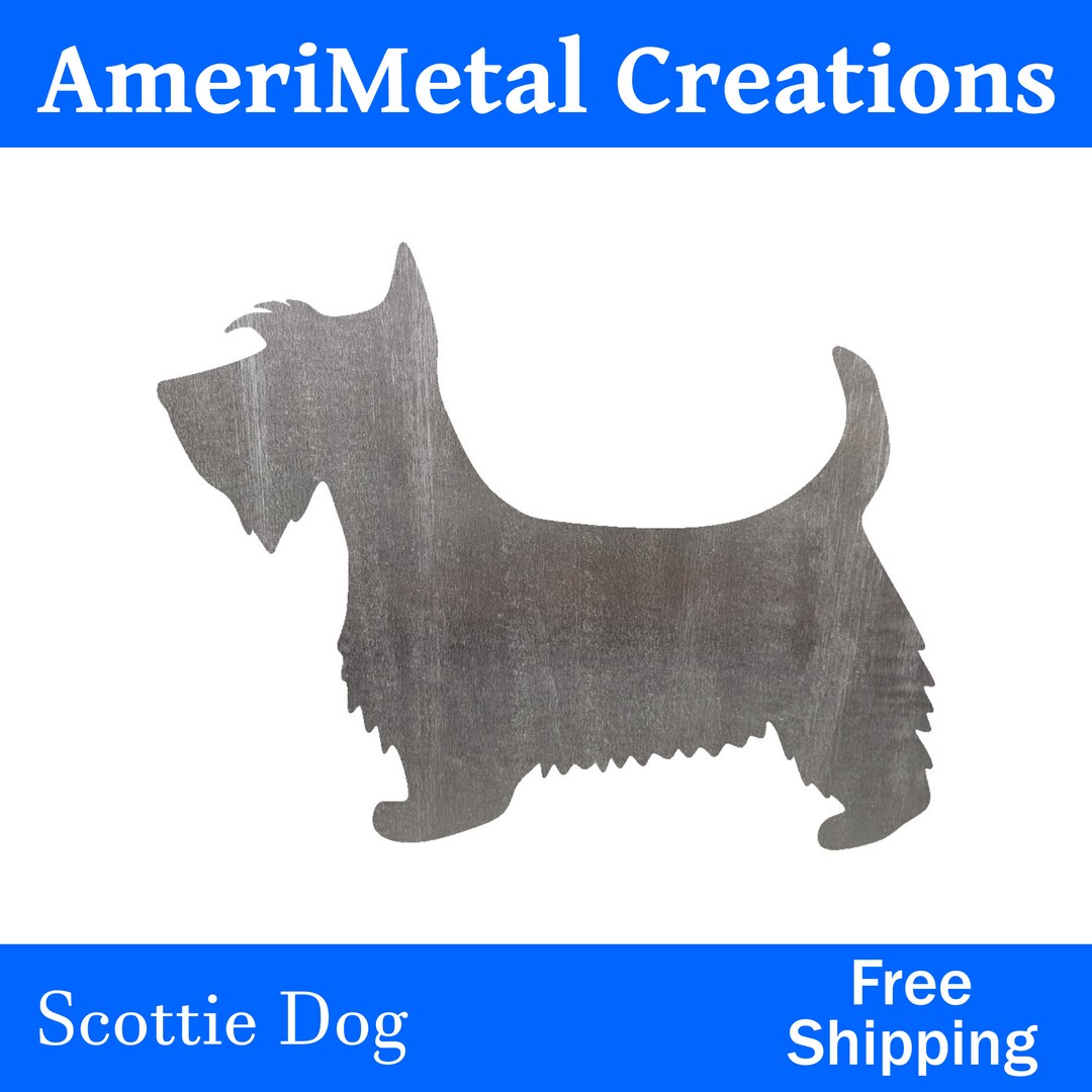 Scottie Dog Metal Cutout Shape, Wall Art Decoration for Home, Farmhouse ...