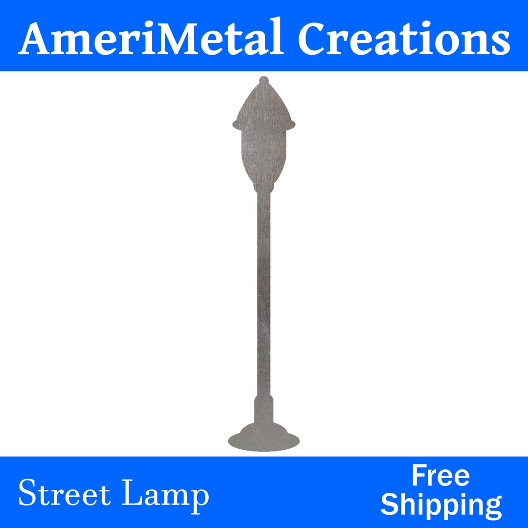 Street Lamp Metal Cutout Shape, Wall Art Decoration for Home, Farmhouse ...