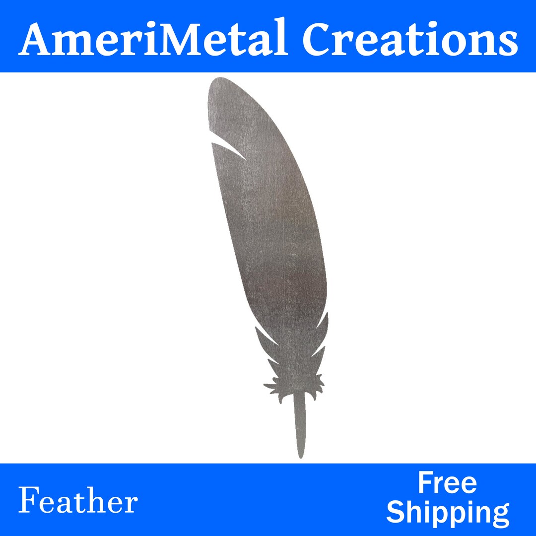 Feather Metal Cutout Shape, Wall Art Decoration for Home, Farmhouse ...