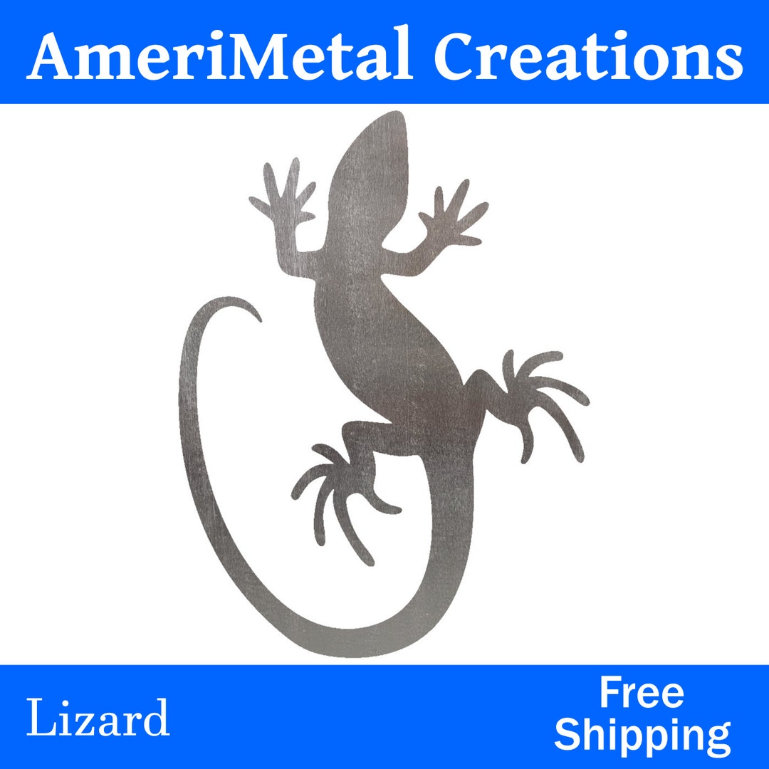 Lizard Metal Cutout Shape, Wall Art Decoration for Home, Farmhouse ...
