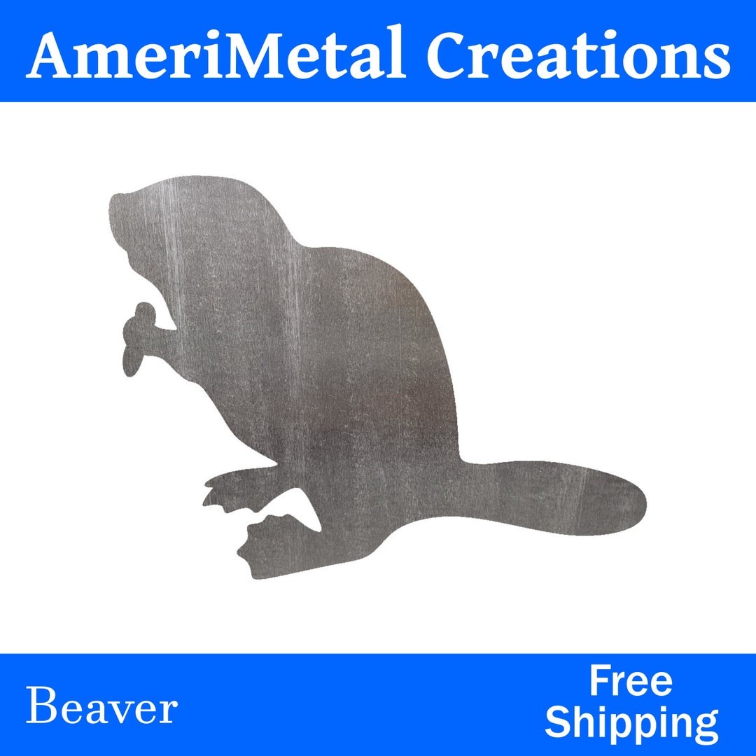 Beaver Metal Cutout Shape, Wall Art Decoration for Home, Farmhouse ...