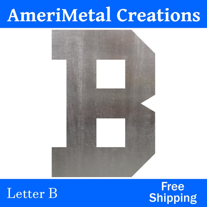 Letter B Metal Cutout Shape, Wall Art Decoration for Home, Farmhouse ...