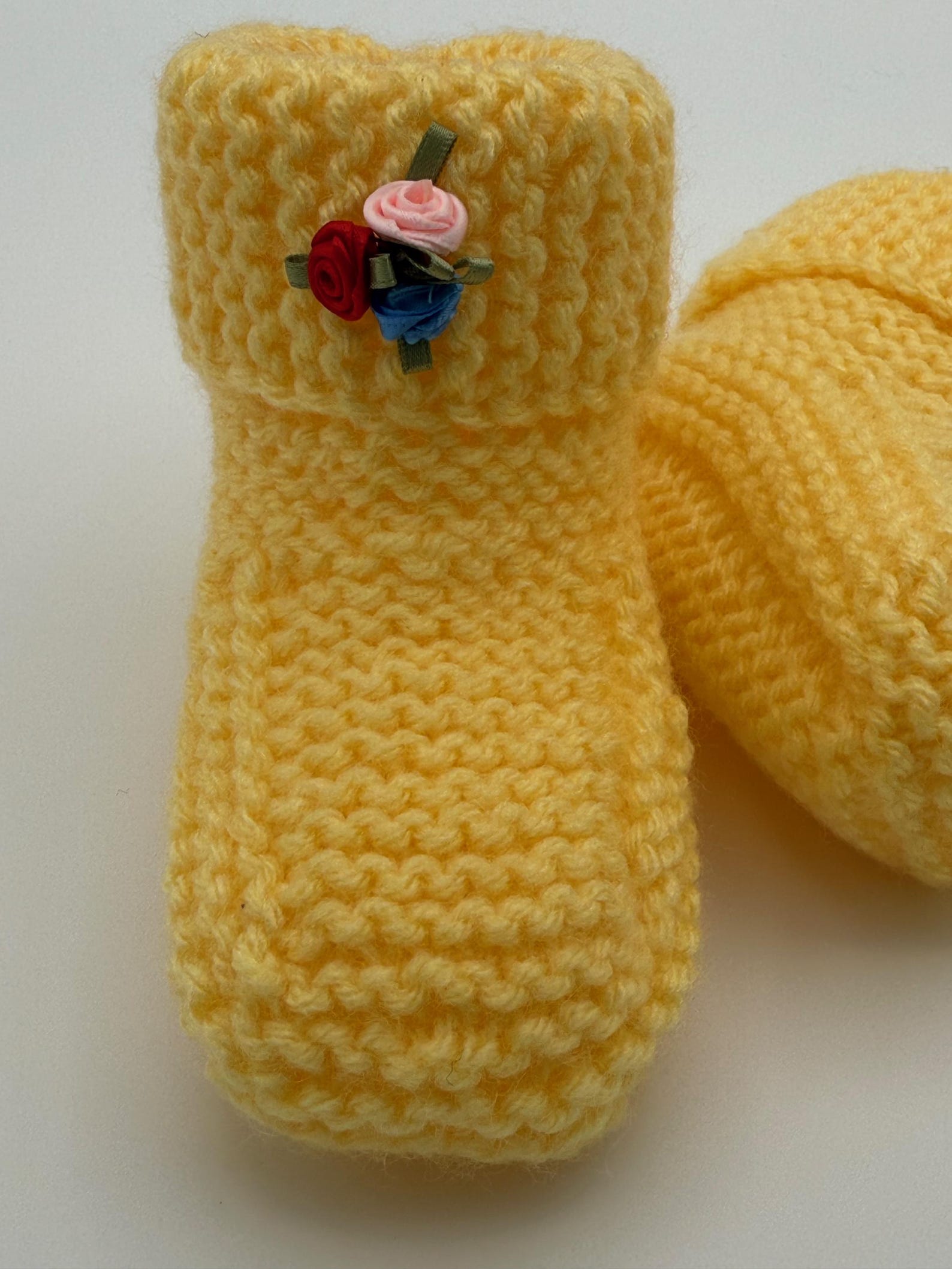 Handmade Knitted Lemon Color (yellow) Baby Booties. Custom Orders Are ...