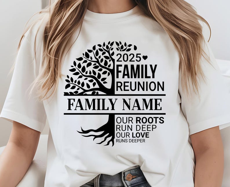 Family Reunion Tree SVG: Custom Name, Roots Run Deep (digital Download ...