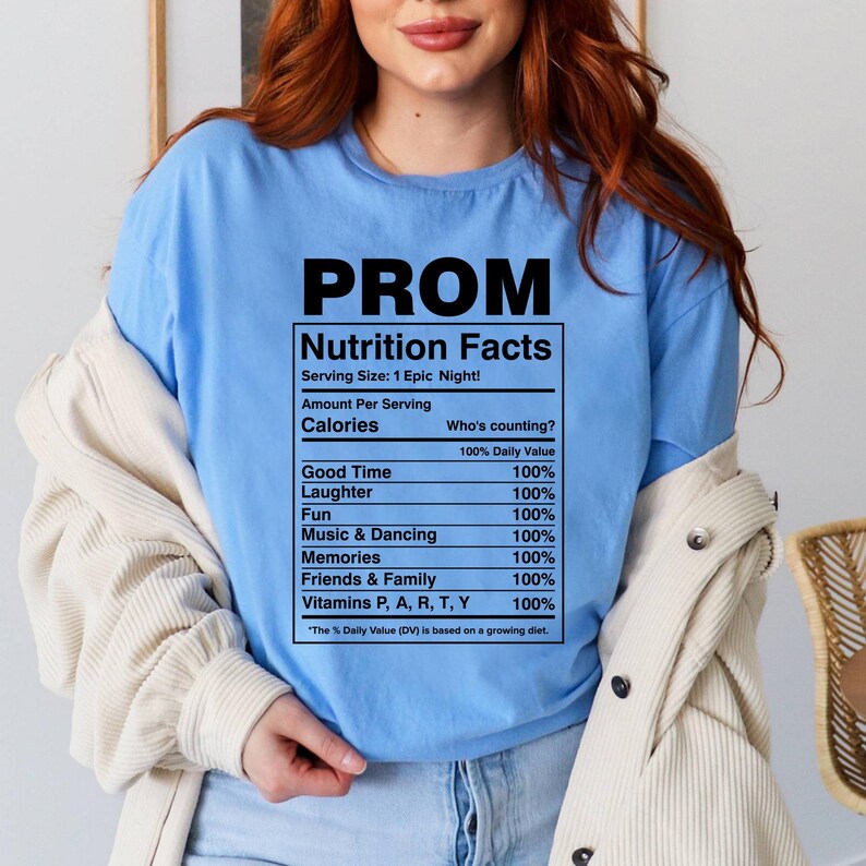 Prom Nutrition Facts SVG, Class of 2026 Prom Shirt SVG, Funny Prom ...