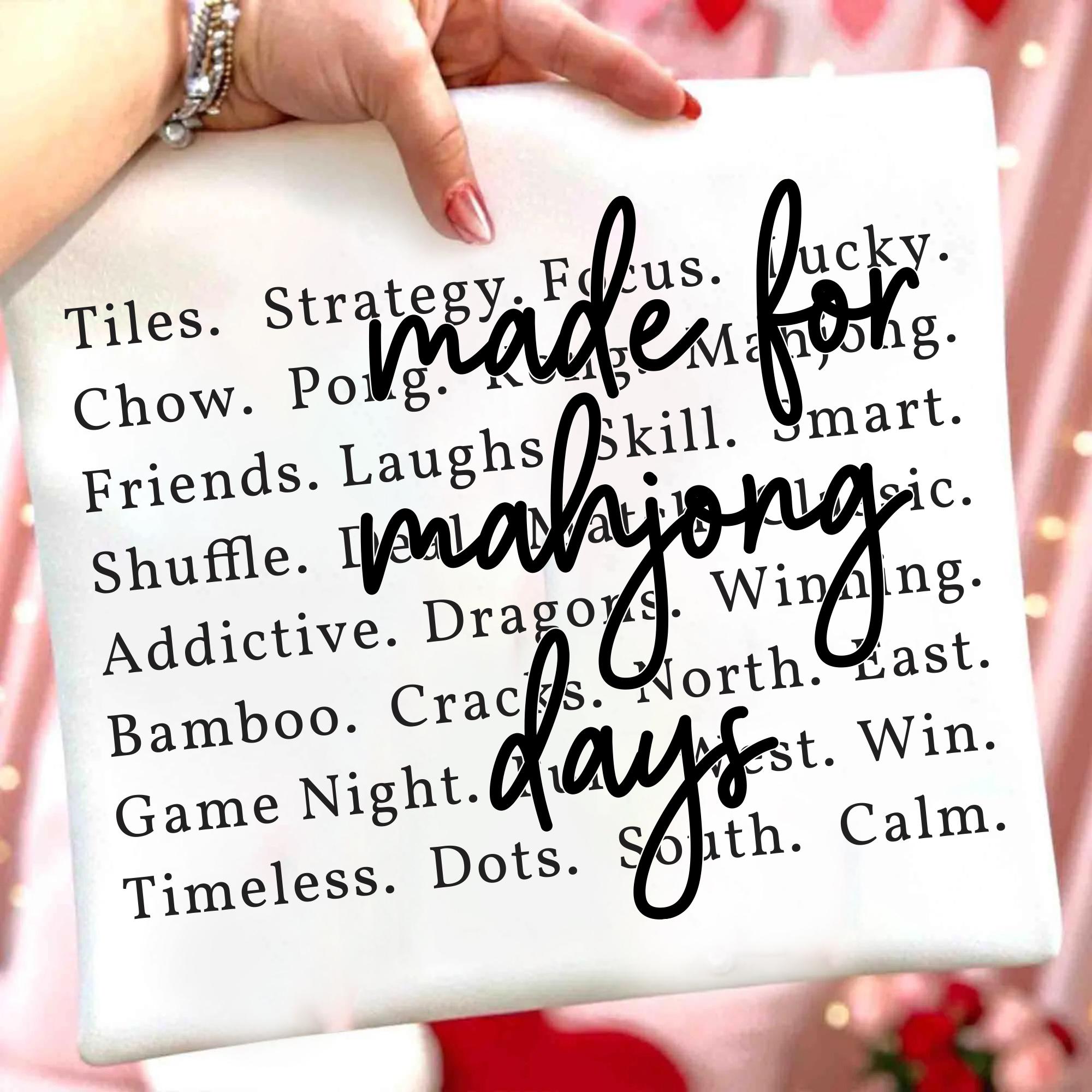Mahjong SVG Bundle | Funny Mahjong Quotes PNG | Mahjong Shirt Designs ...