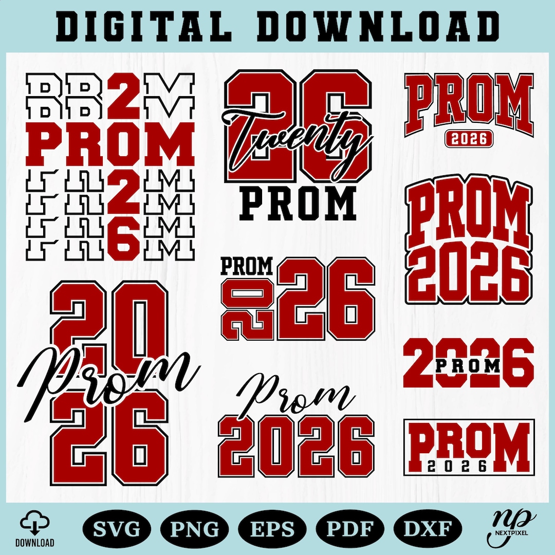 Prom 2026 SVG Bundle: Prom Squad Shirt Designs (digital Download) - Etsy