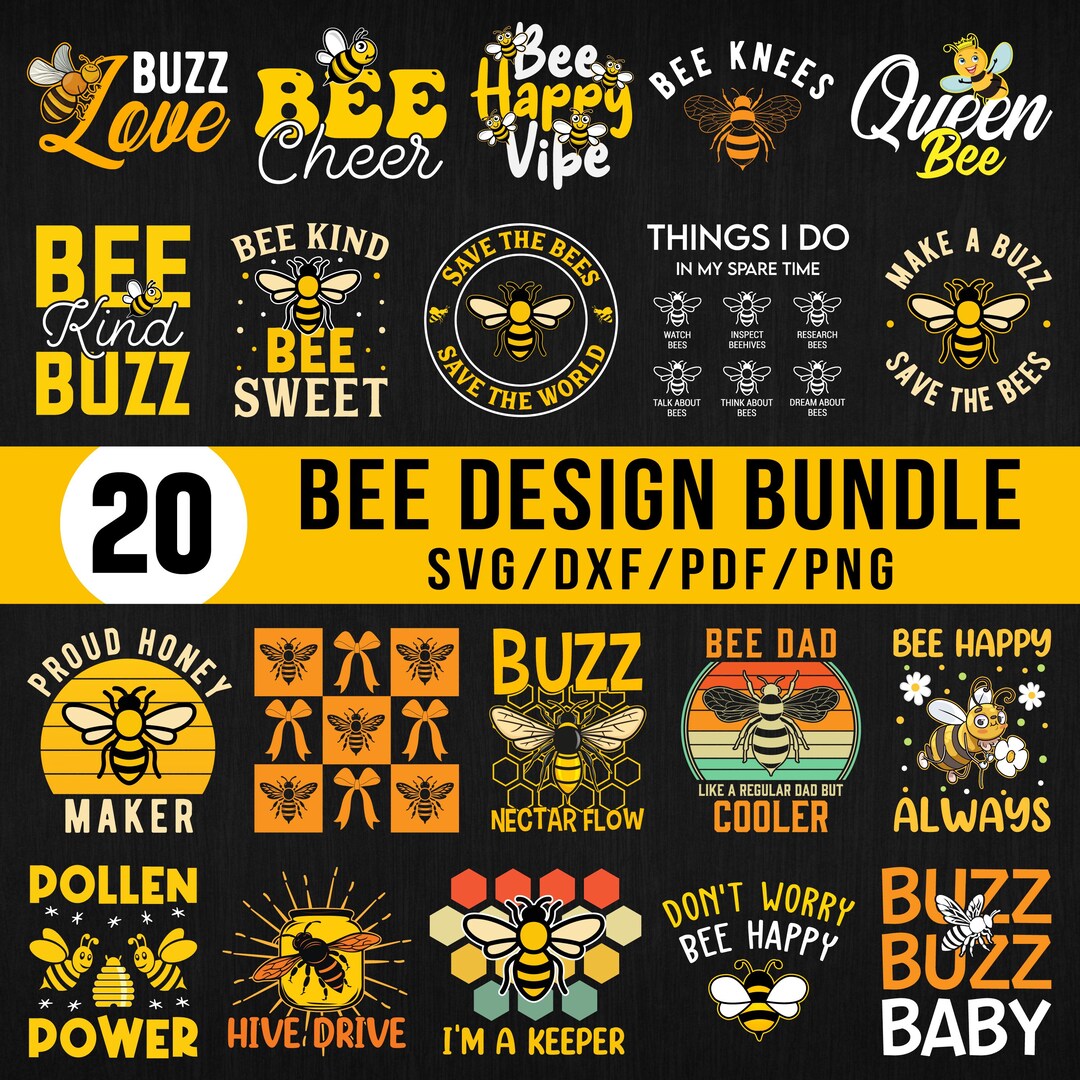 Bee Svg Bundle, Bee Hive Svg, Bee Png, Beekeeping Svg, Beekeeper Svg ...