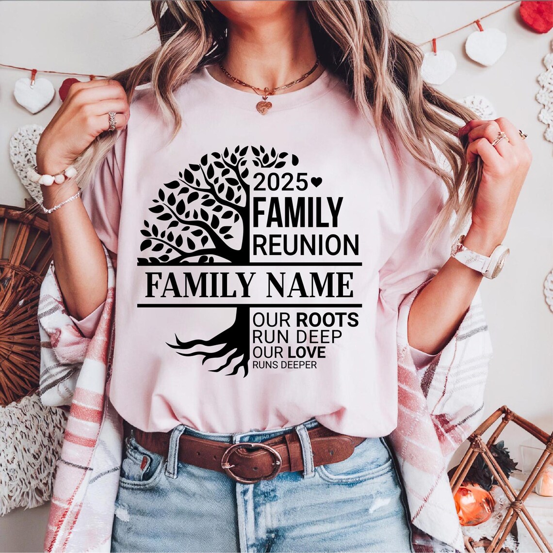 Family Reunion Tree SVG: Custom Name, Roots Run Deep (digital Download ...