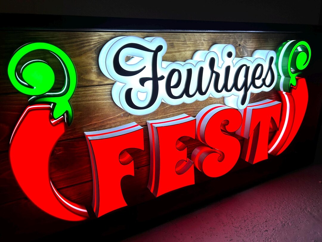 Custom 3D LED Wooden Sign, Custom Sign, Profile Letters, Wooden Light ...