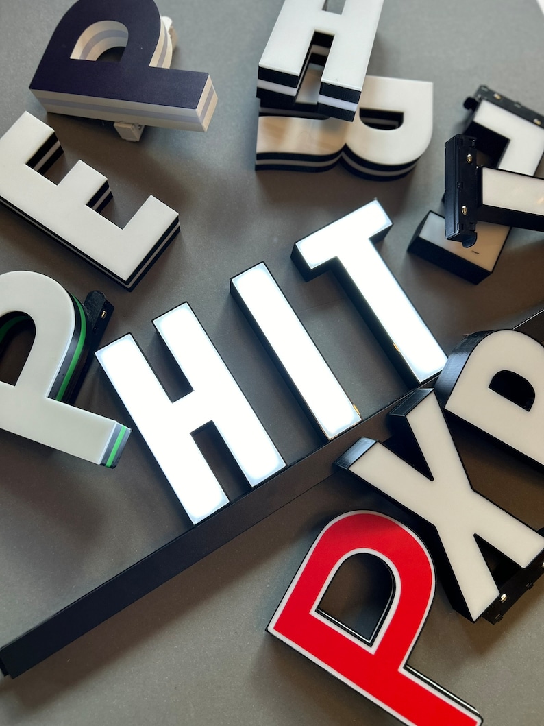 LED Letter Rail System, Individual Sign, Individual Track Letters ...