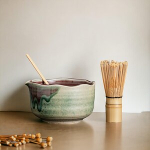 Handmade Matcha Bowl With Natural Green Glaze, Naturals Matcha Kit ...