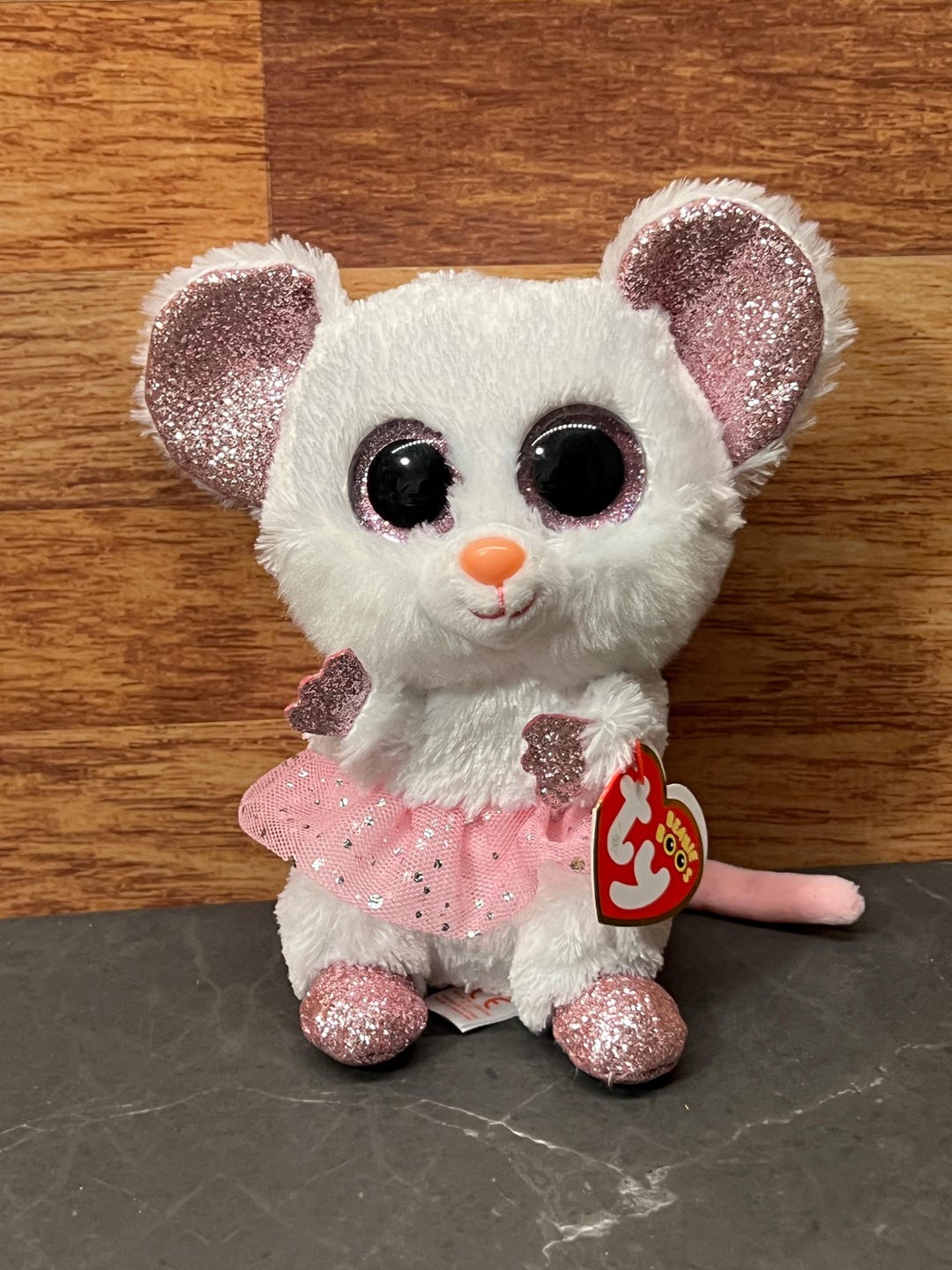 TY Beanie Boo's Nina the Mouse Plush Toy - Special Anniversary Edition ...