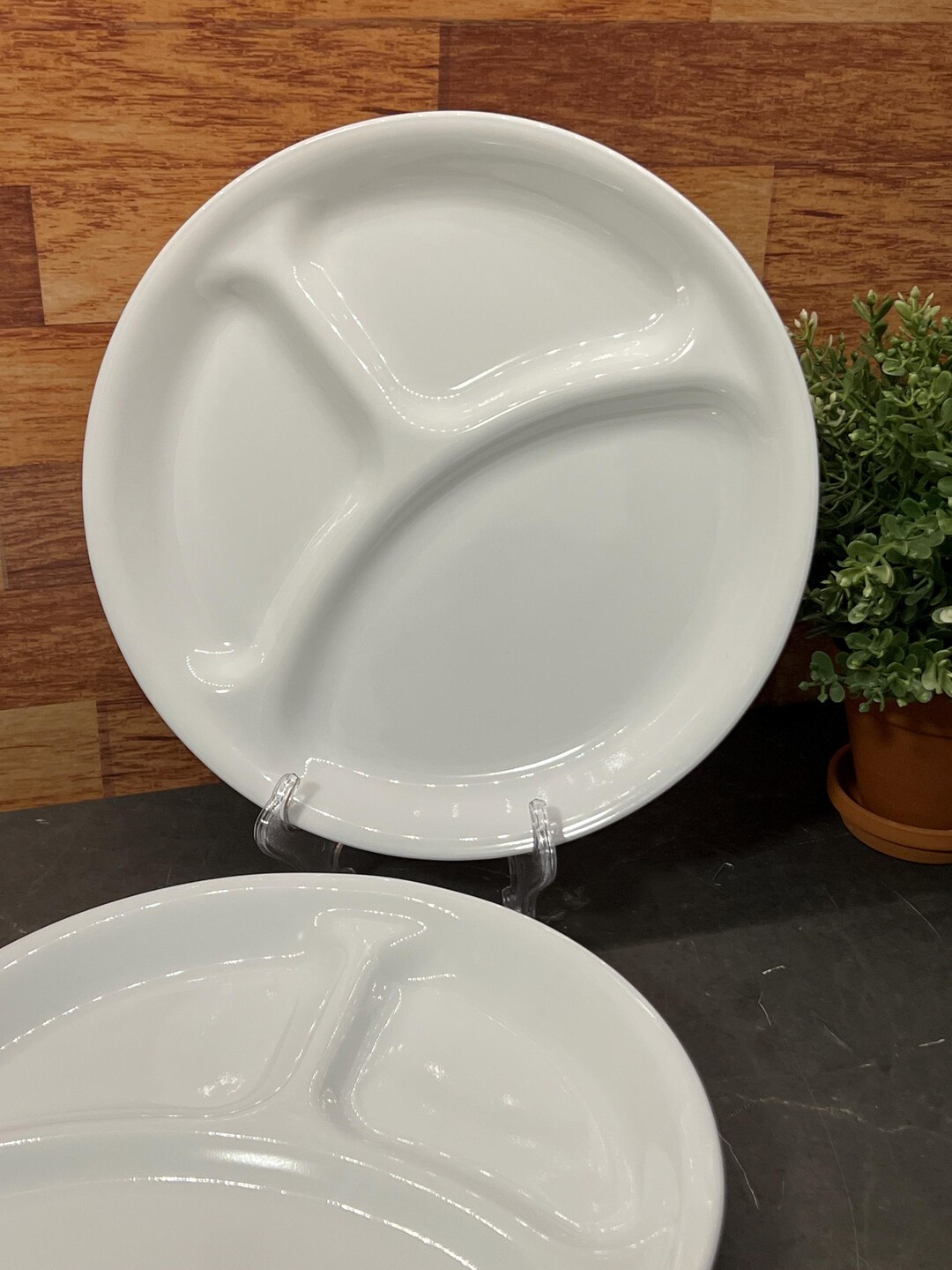 Corelle White Divided Plates – 26 Cm – Set of 6 – Duraglass Quality ...