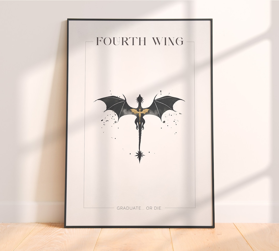 Fourth Wing Blood Wings Rebecca Yarros Digital Art - Etsy