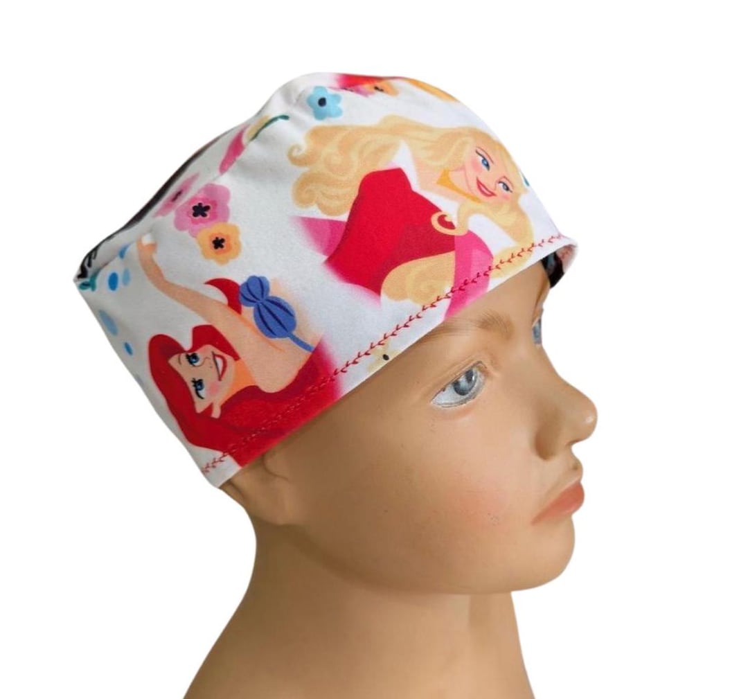 Kids Chemo Hat Knit Princess Print Children Alopecia Cancer Pillbox ...