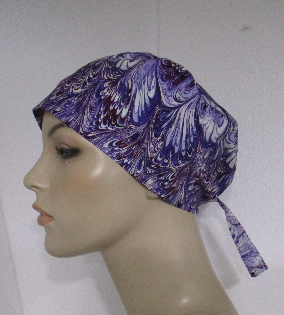 Scrub Cap Purple Flames Print OR Cap Nurses Cap Surgical Cap Teens ...