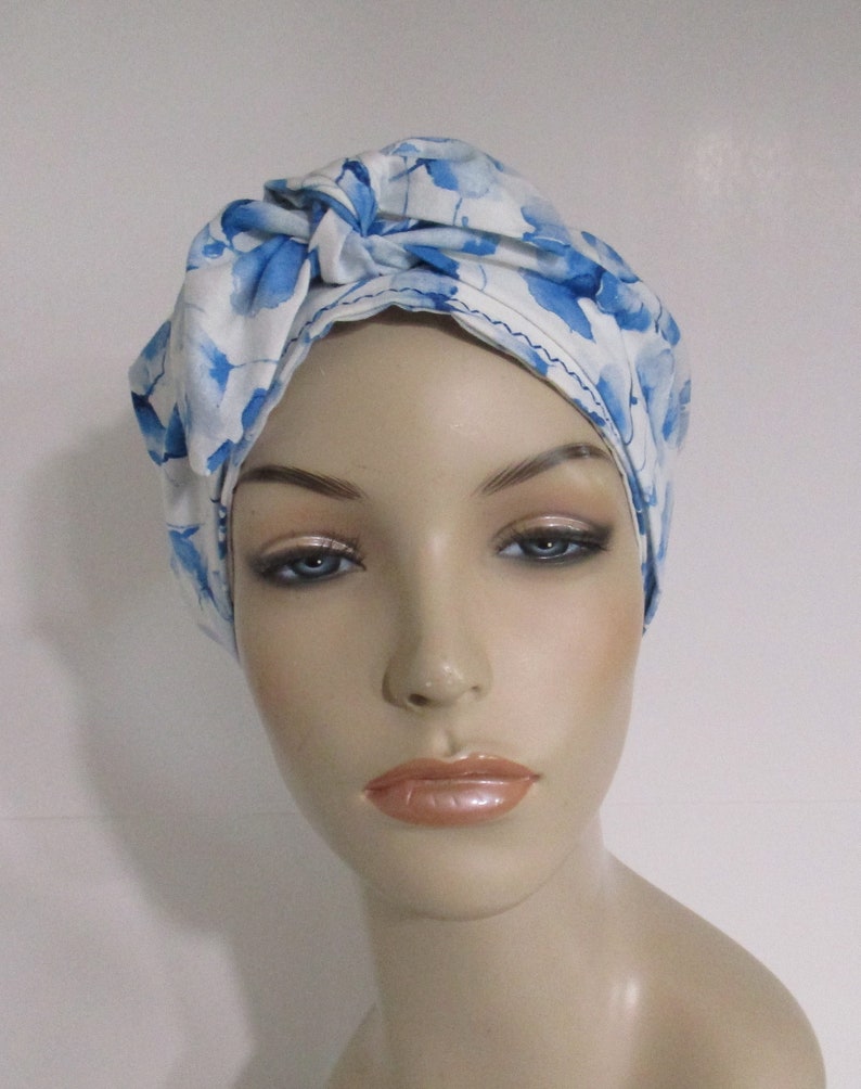 Watercolor Print Pretied Chemo Hat Cancer Scarf Modest Hat - Etsy
