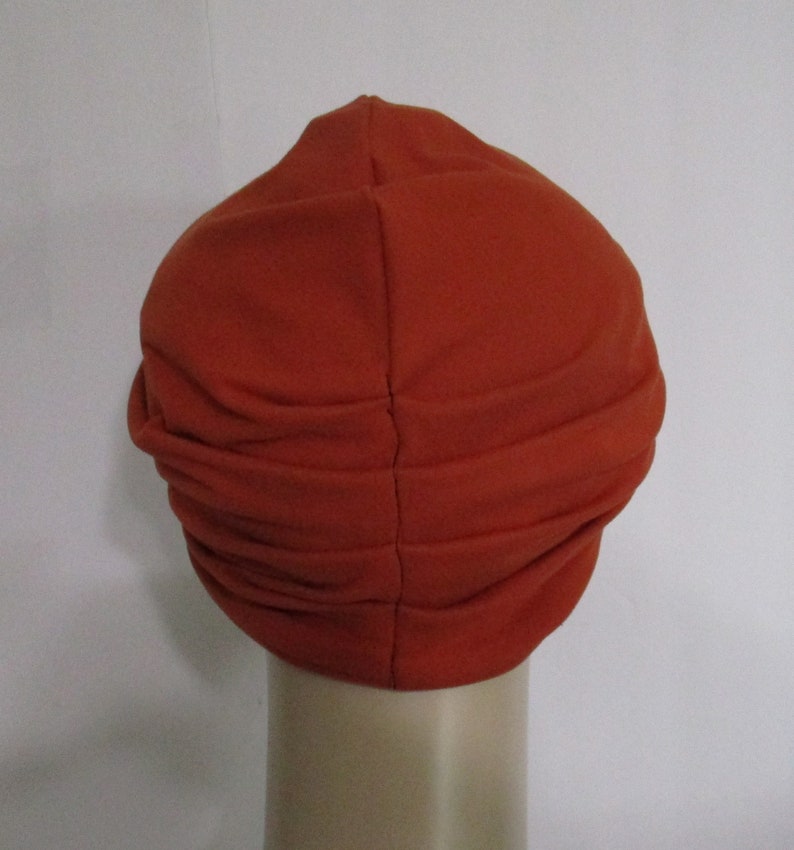 Chemo Hat Orange Rust Knit Turban Snood Womens Hat Cancer | Etsy