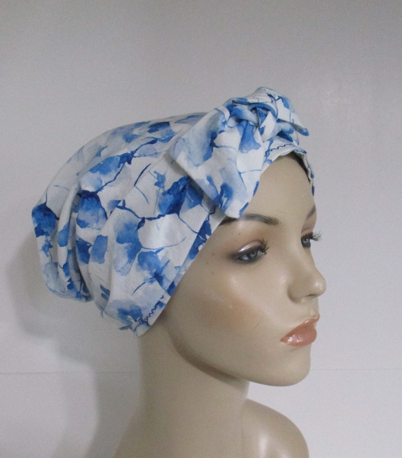 Watercolor Print Pretied Chemo Hat Cancer Scarf Modest Hat - Etsy