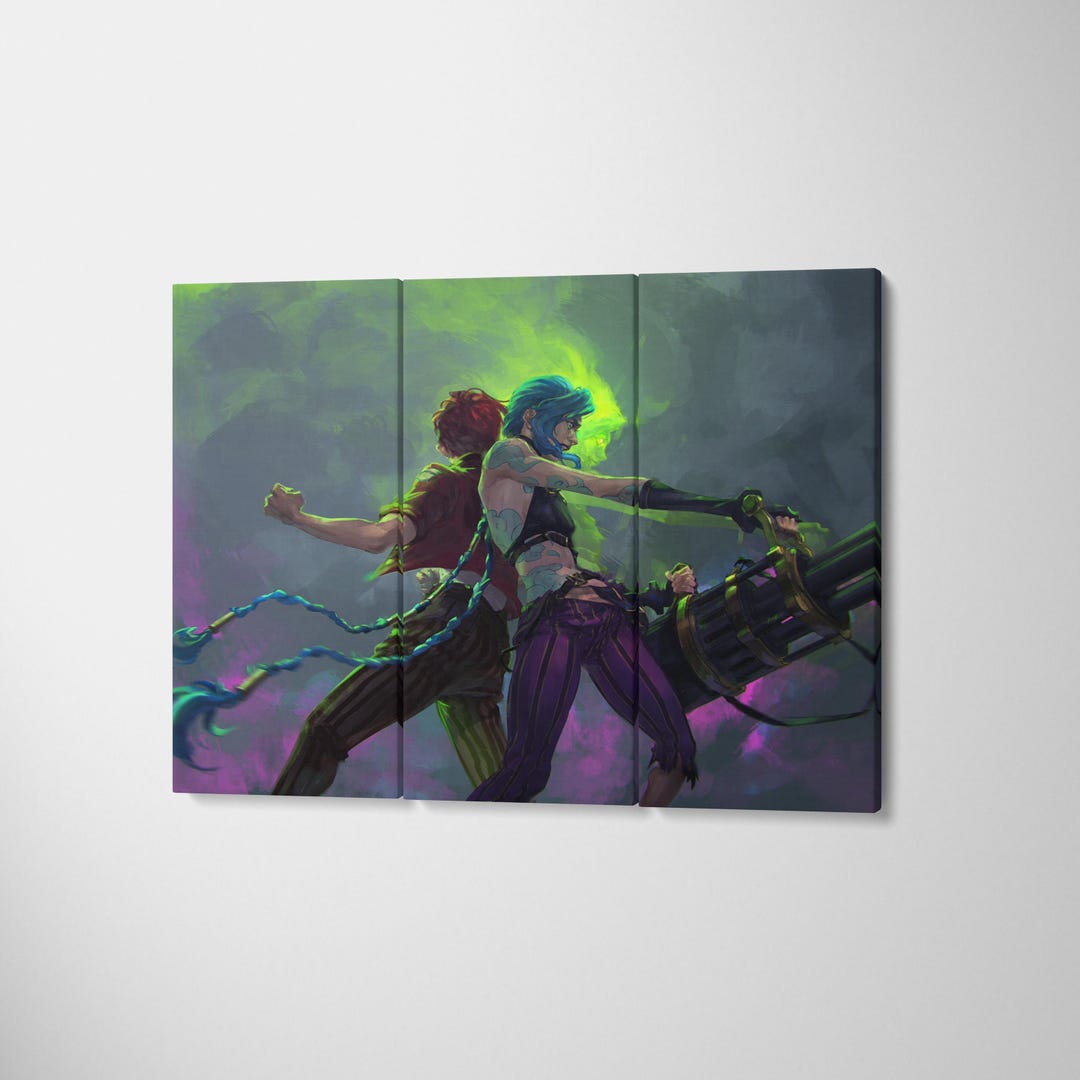 League of Legends Jinx and Vi, Arcane Poster Print, Wall Decor, Wall ...