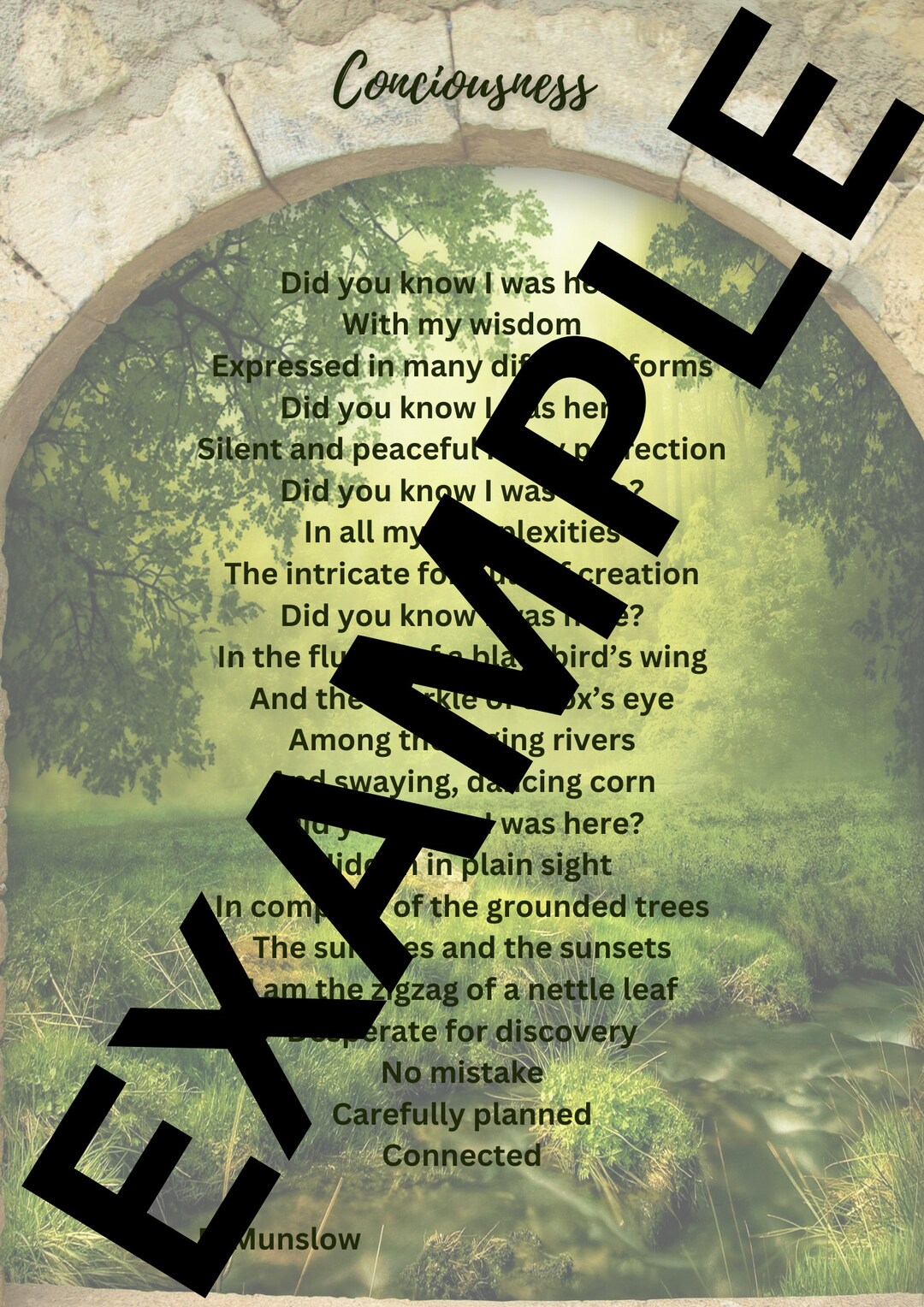 Consciousness Poem Digital Print - Etsy