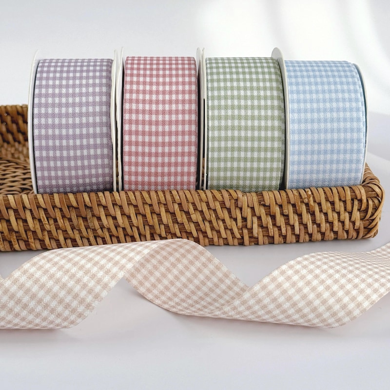 Double Side Check Ribbon - Etsy
